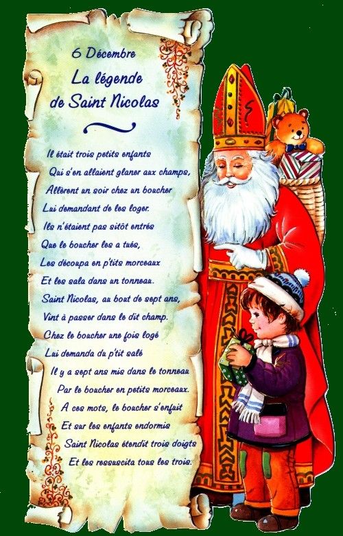 LA LEGENDE DE SAINT-NICOLAS QUI SE FETE LE 06 DECEMBRE